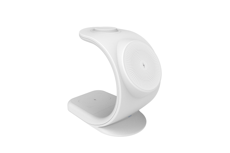 Laser ChargeCore 3-in-1 Wireless Charging Station - White | Joyce Mayne